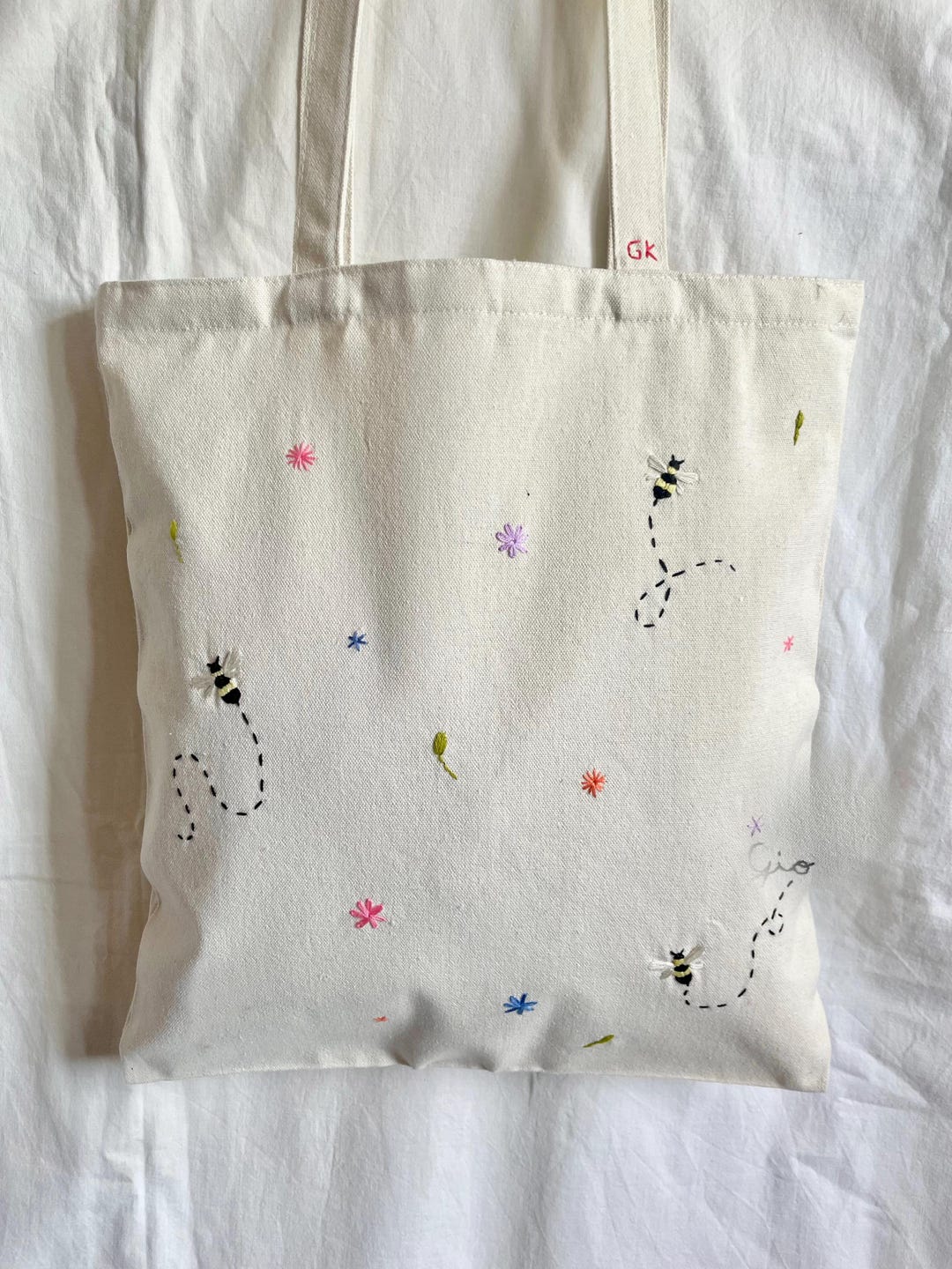 Embroidered Tote Bag / Hand Embroidered Tote Bag - Etsy
