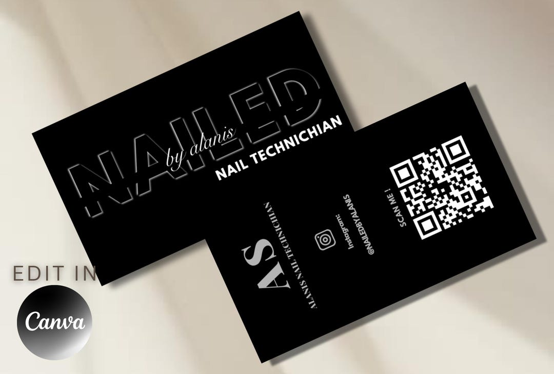 Luxury Business Card Template | Embossed Effect | Editable Canva ...