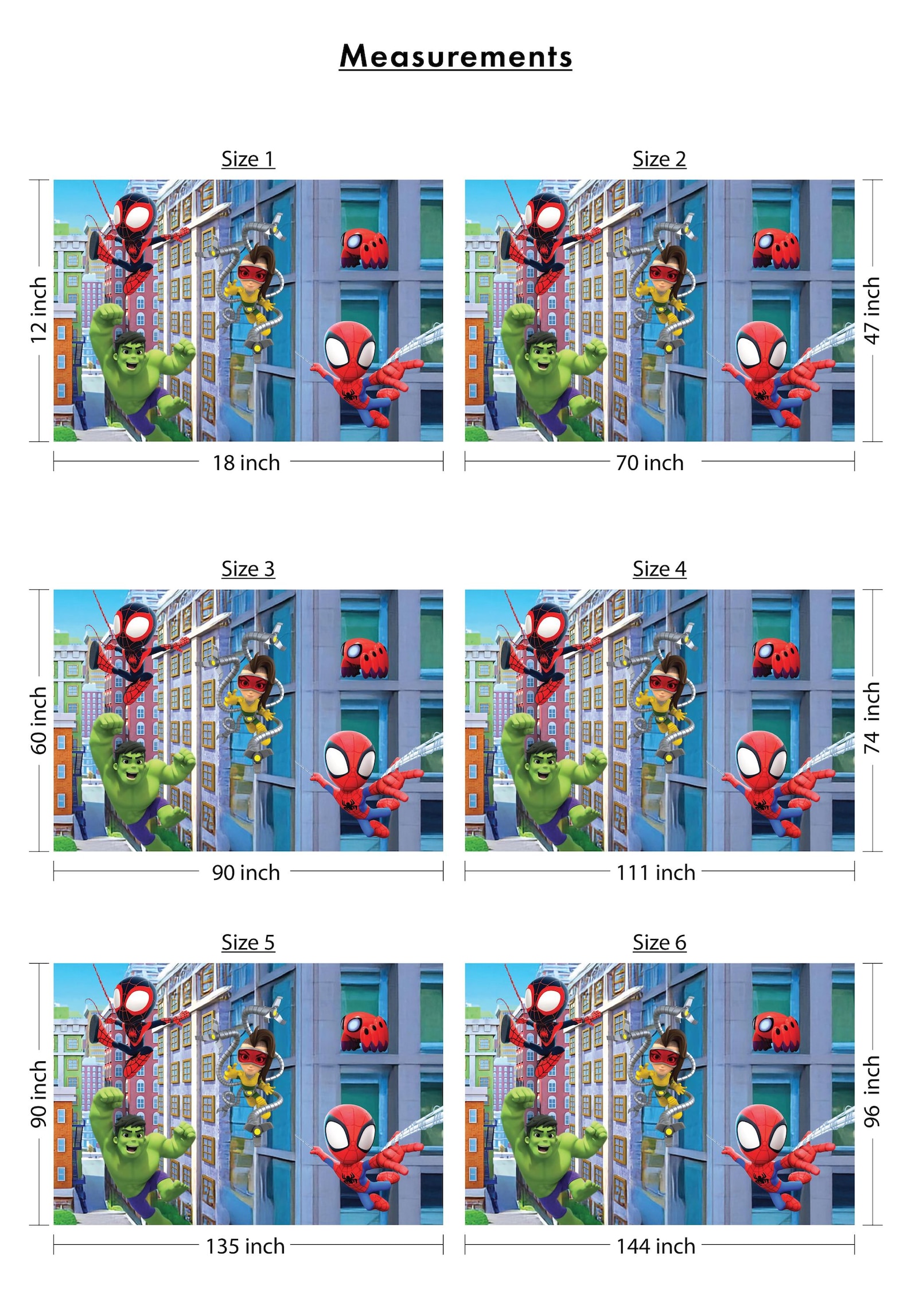 Spidey and Friends Wallpaper Spidey Wall Art for Games Room Wall ...