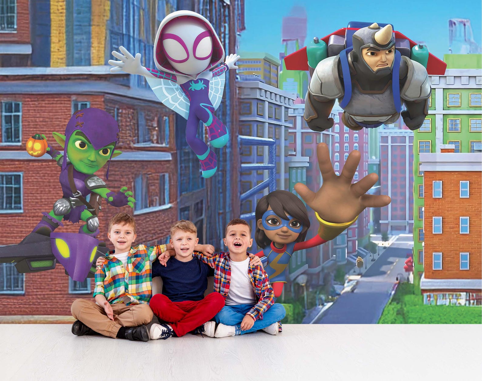 Spidey and Friends Wallpaper Spidey Wall Art for Games Room Wall ...