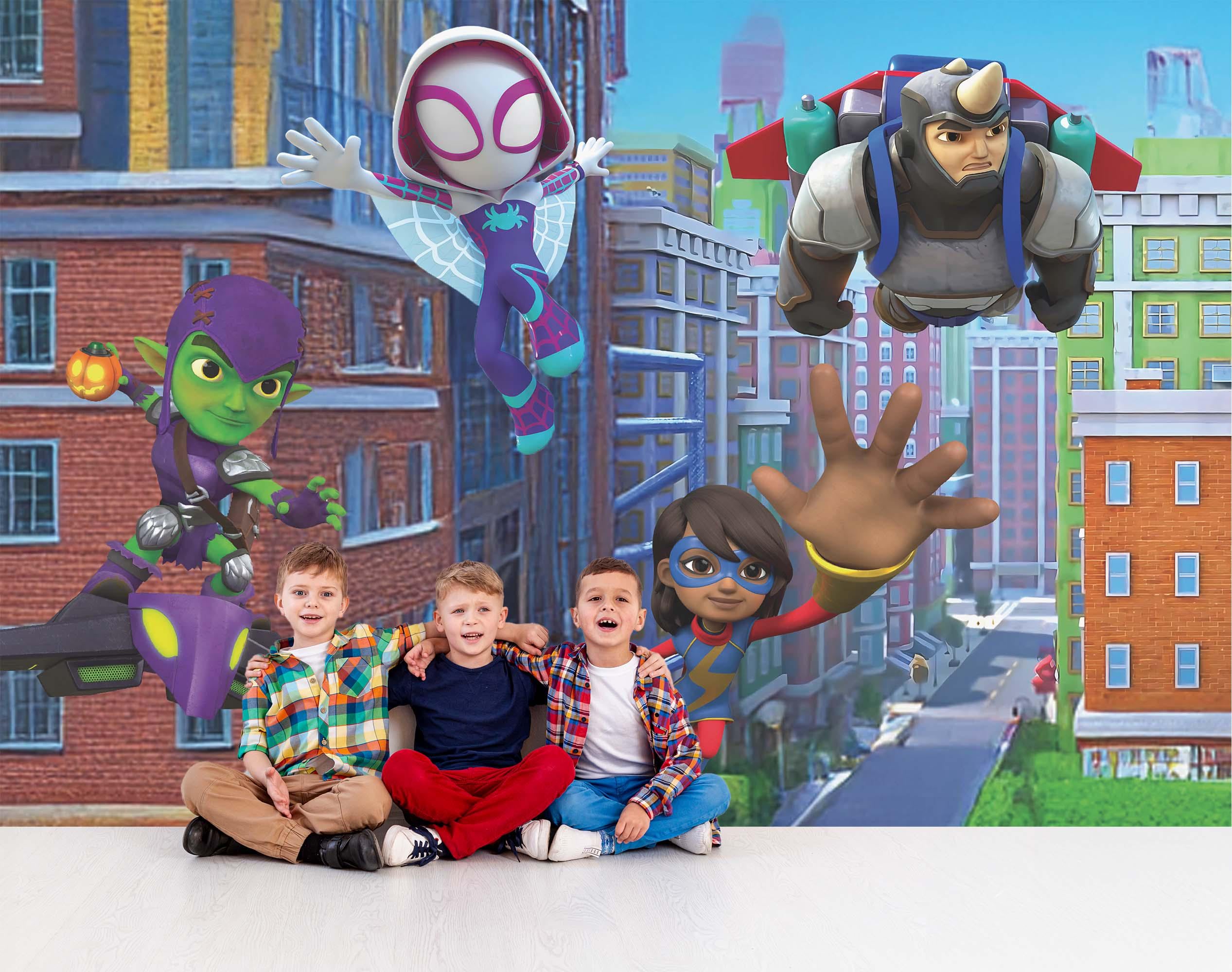 Spidey and Friends Wallpaper Spidey Wall Art for Games Room Wall ...