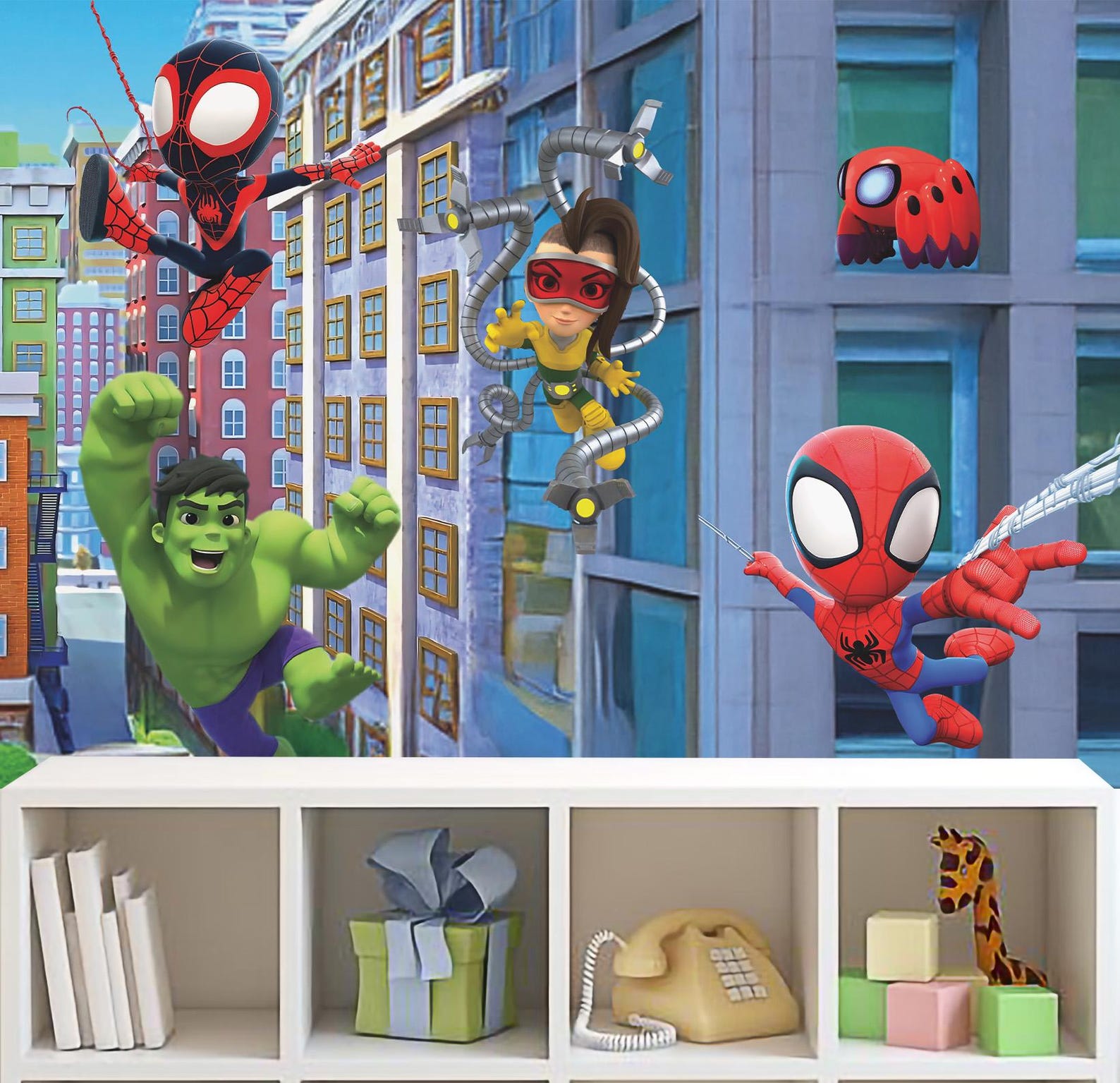 Spidey and Friends Wallpaper Spidey Wall Art for Games Room Wall ...