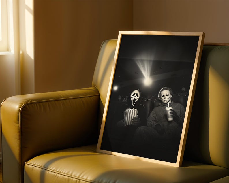 Halloween Movie Icons Poster: Spooky Home Decor Print (digital Download ...