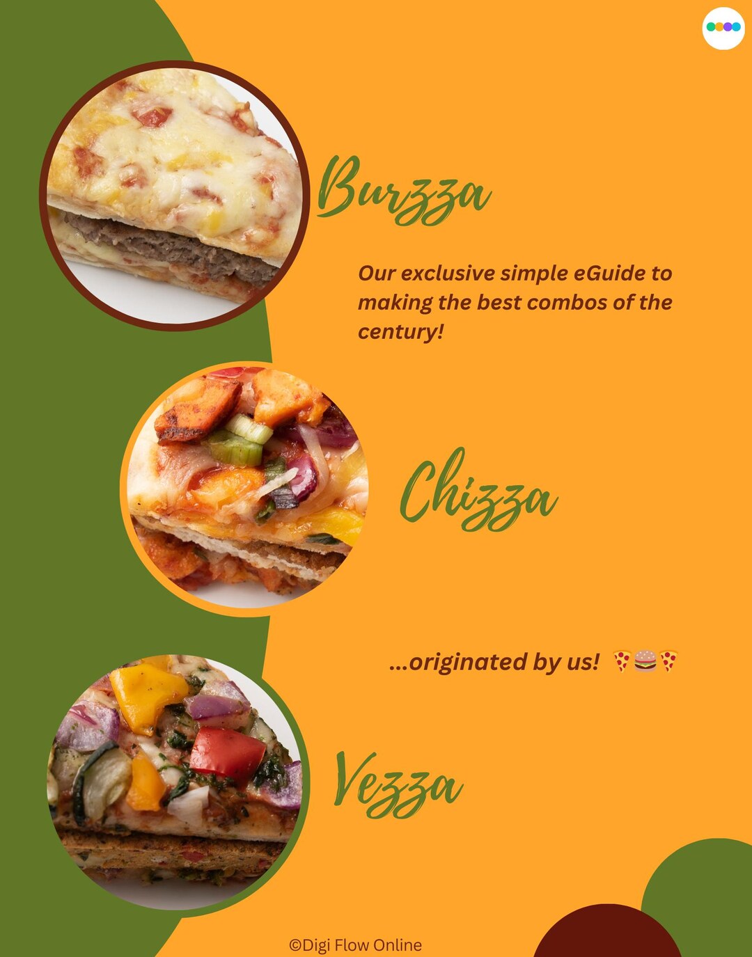The BURZZA, CHIZZA, VEZZA Recipe Card, Pizza Recipes, Burger Recipes ...