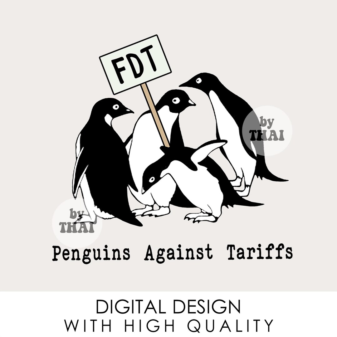 Penguins Against Tariffs Png, FDT PNG, Anti Fascism Liberal Png ...