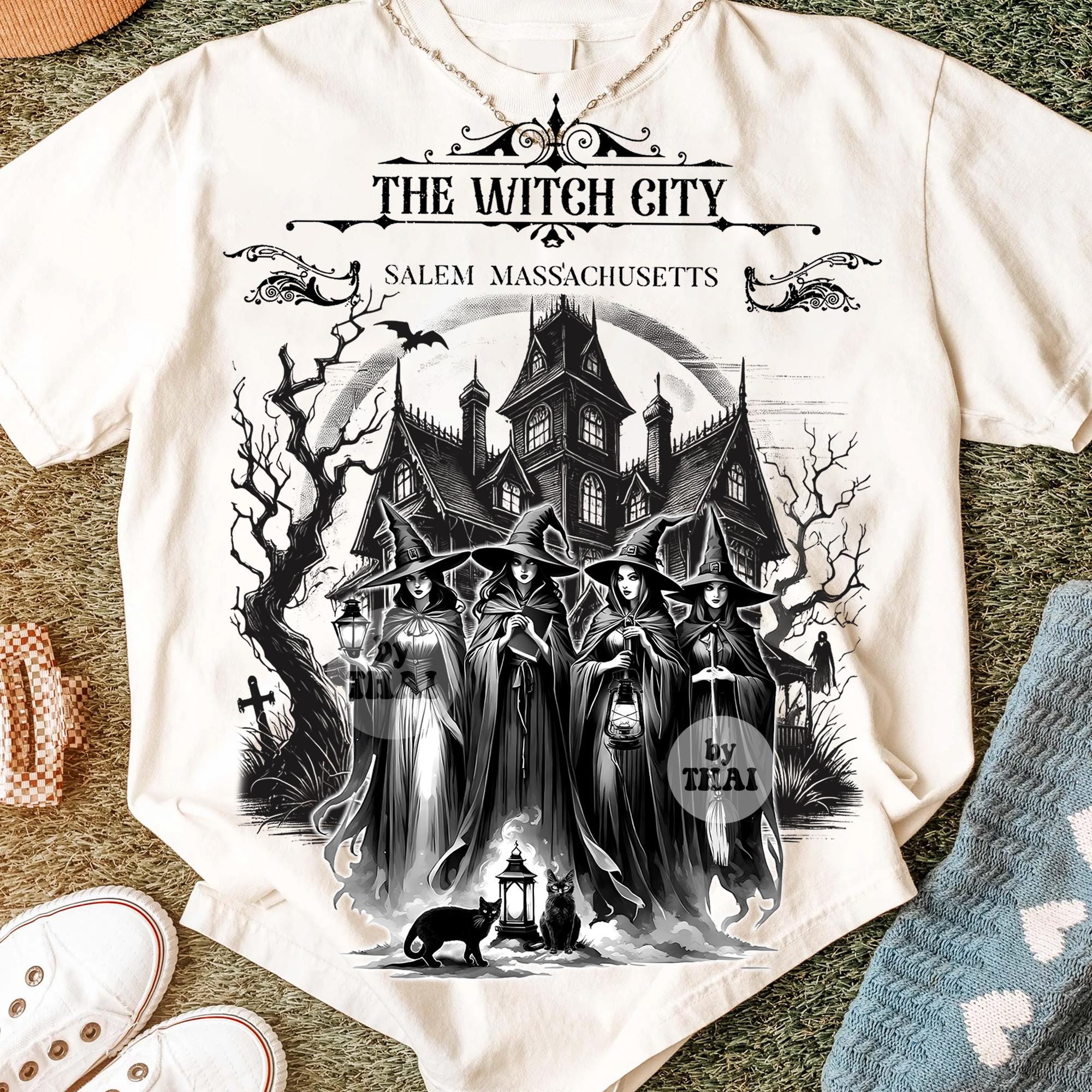 Bundle Salem Witches PNG: Girls Trip Witch City Halloween Design ...