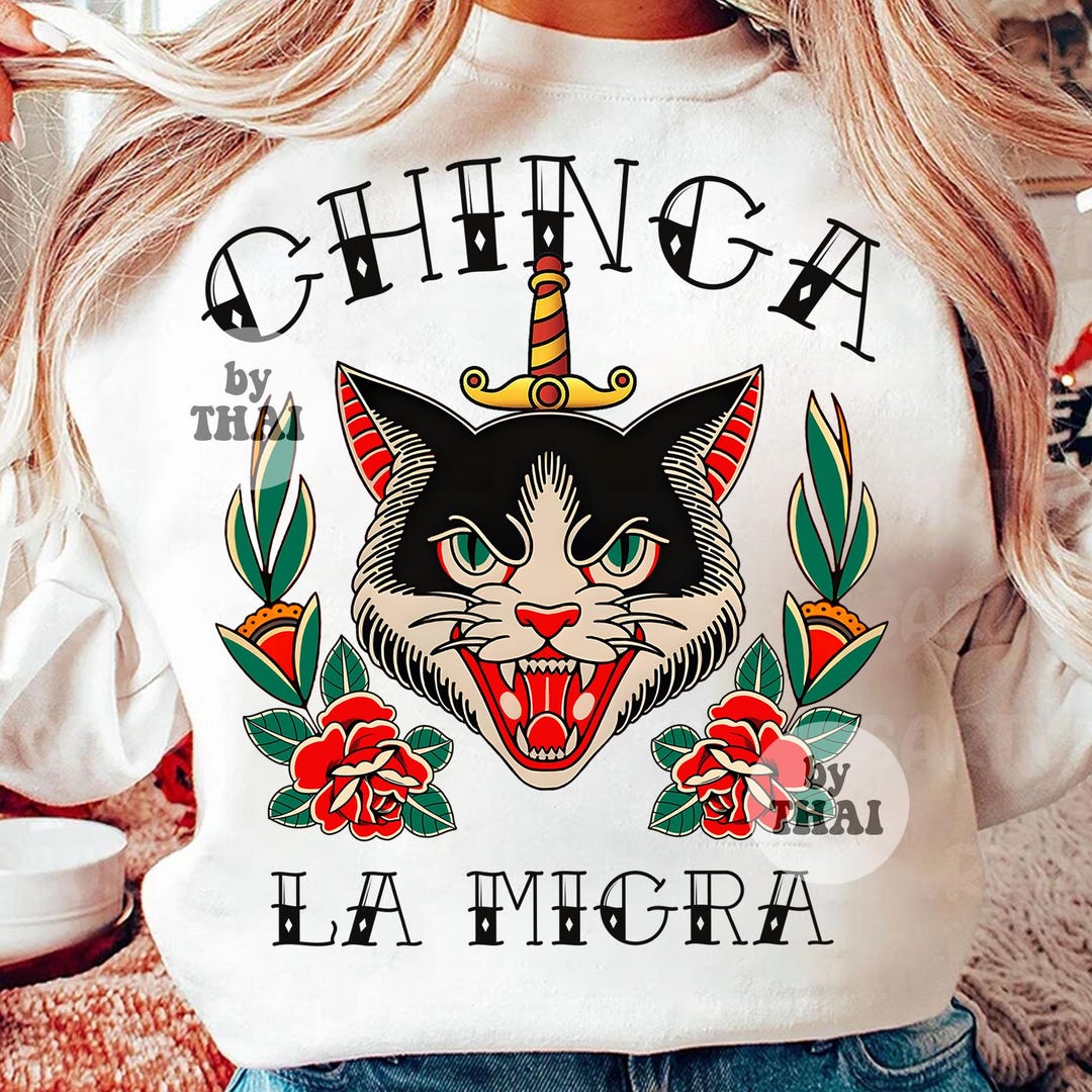 Chinga La Migra Old School Black Cat Png, ICE Out of LA Protest Png ...