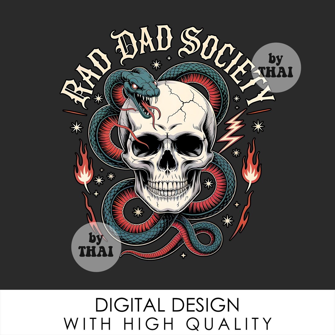 Rad Dad Society Old School Tattoo PNG, Cool Dad Club Png, Fathers Day ...