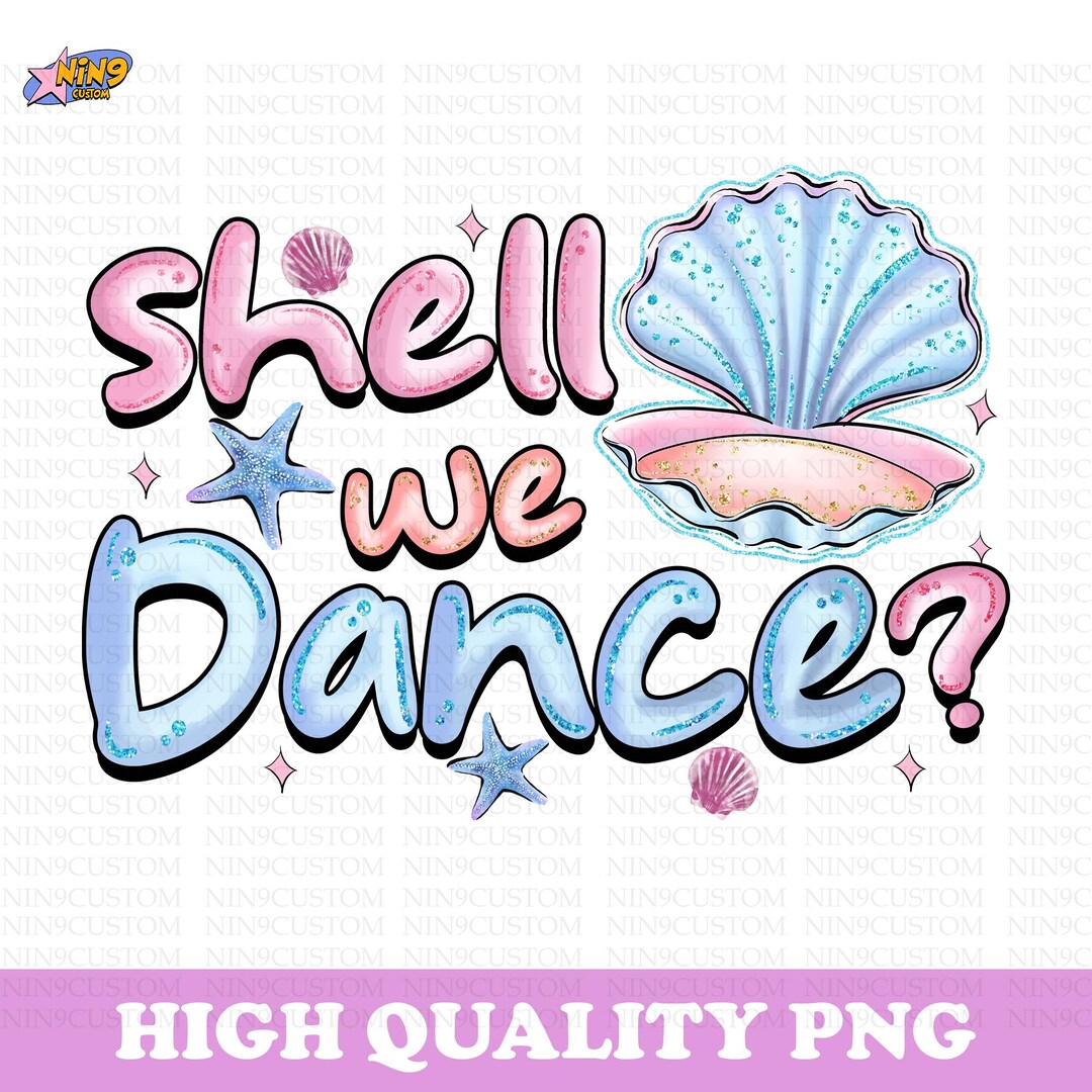 Shell We Dance Png, Cute Beach Png, Retro Seashell Png, Summer Ocean ...