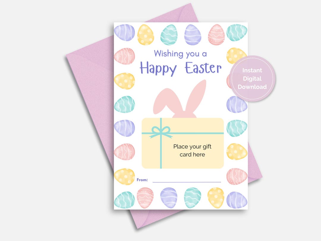 Printable Easter Gift Card Holder - Etsy