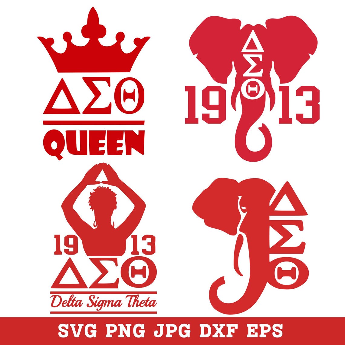 Delta Sigma Theta Svg Bundle, 1913 Hand Sign Cut Files, Delta Sigma ...