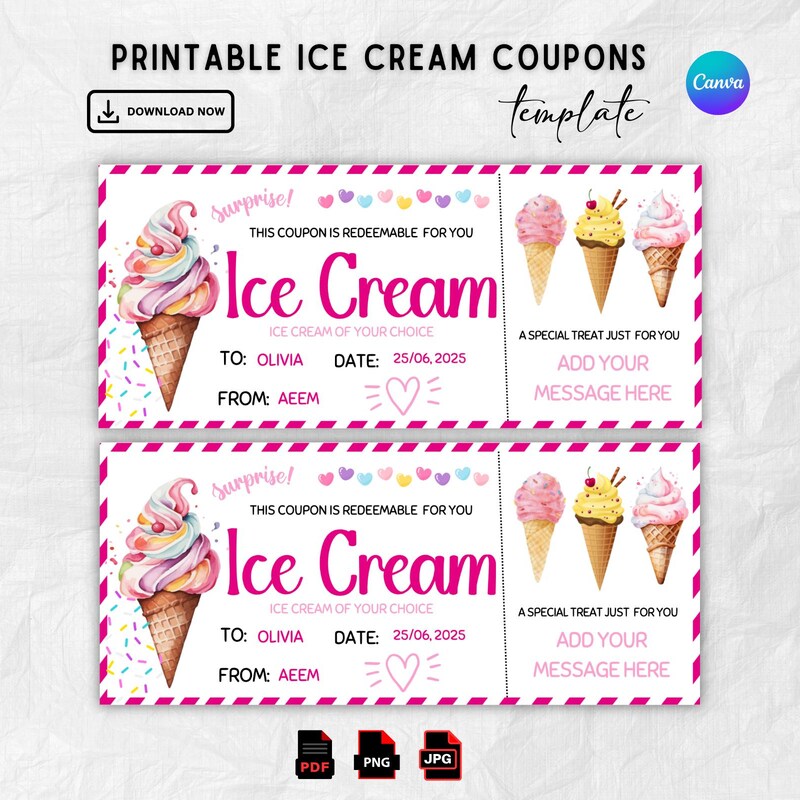Ice Cream Printable - Etsy