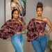 One Shoulder Crop Top, African Print Top, African Clothing, Ankara Tops, African Party Top ...