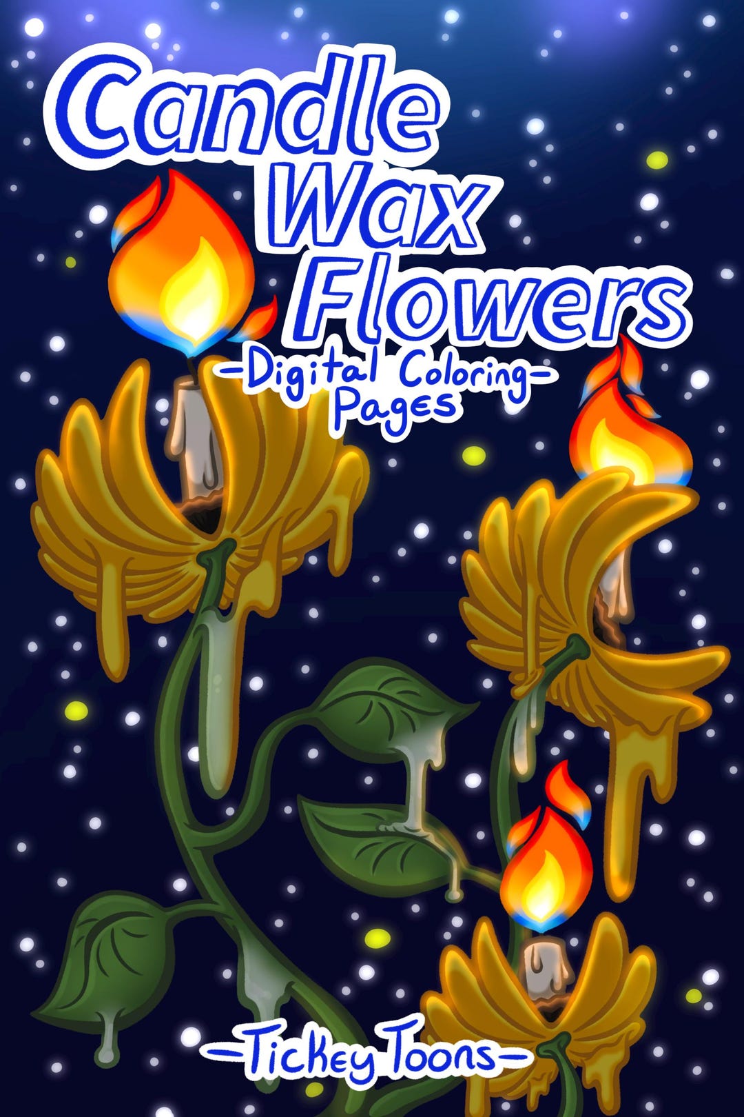 Candle Wax Flowers Digital Coloring Pages: Coloring Pages for Teens and ...