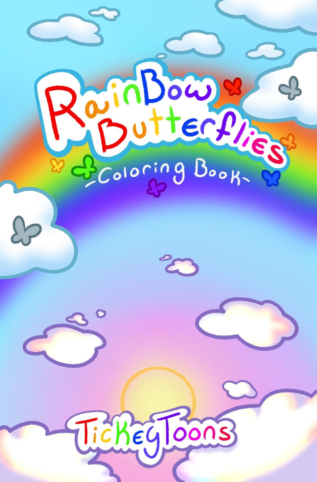 Rainbow Butterflies Coloring Book: Coloring Book for Kids and Teens ...