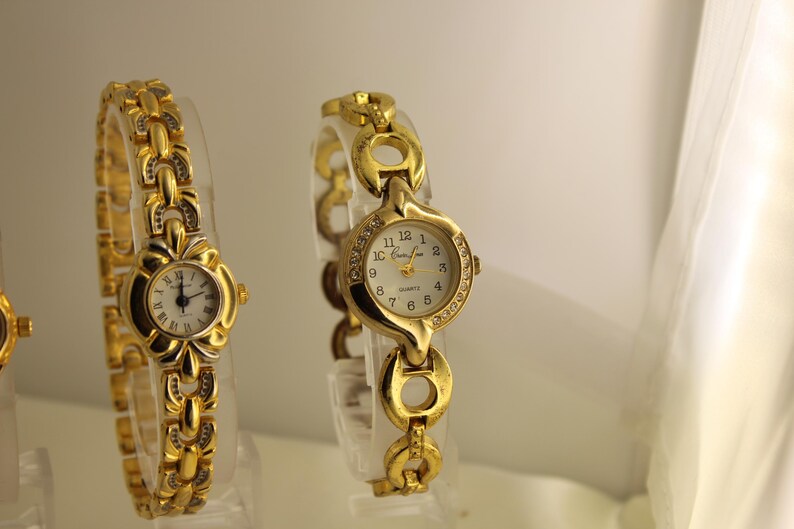 Ornate Vintage Ladies Gold Dress Watches – Lucent, Geneva, Quartz ...