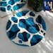 Handmade Abstract Tufted Rug – Blue Sea, Water Waves, Pool Reflection ...
