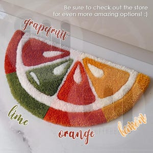 Hand-tufted Lemon Rug – 3D Minimal Yellow Fruit Design, Puffy Wrist ...