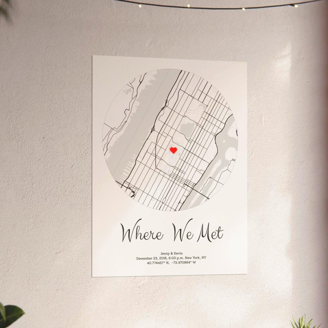 Buy Where It All Began Map, Where We Met Map, Our First Date Map ...