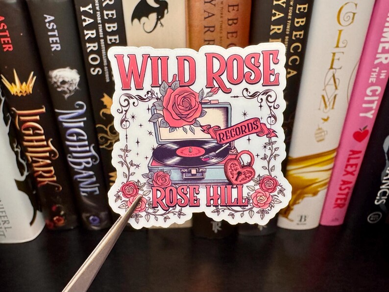 Wild Rose Records Sticker- Wild Love Bookish Sticker, Romance Book ...