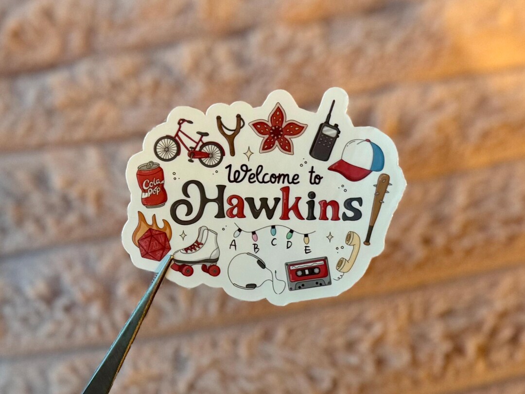 Welcome to Hawkins Sticker- Stranger Things Sticker, TV Show Sticker ...