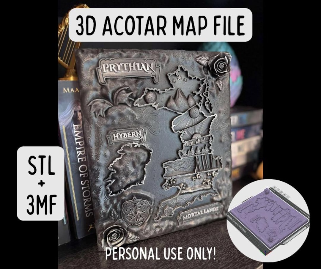 ACOTAR Map 3D STL File – Bookish Romantasy Decor (digital Download) - Etsy