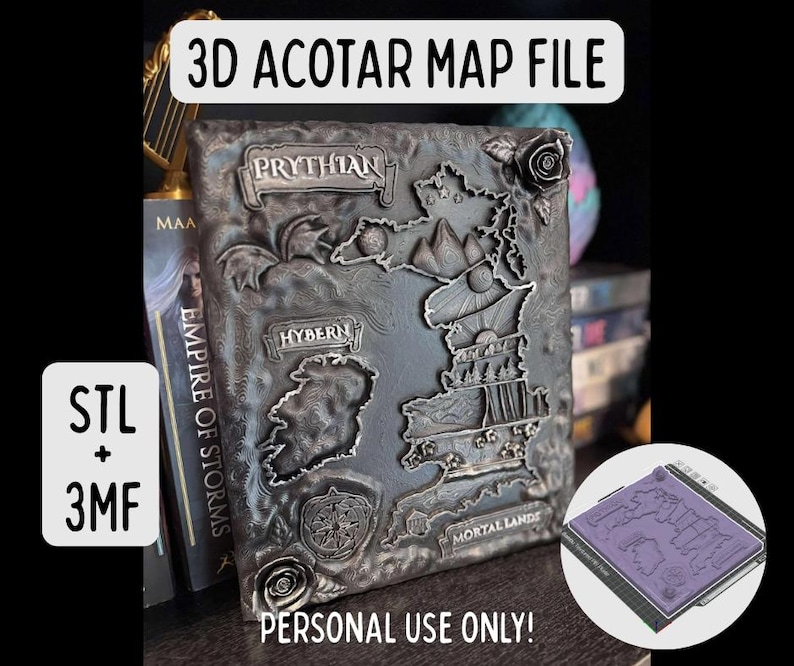 ACOTAR Map 3D STL File – Bookish Romantasy Decor (digital Download) - Etsy