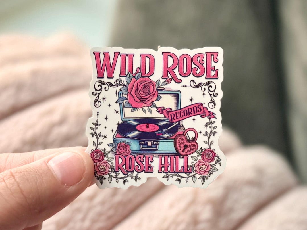 Wild Rose Records Sticker- Wild Love Bookish Sticker, Romance Book ...