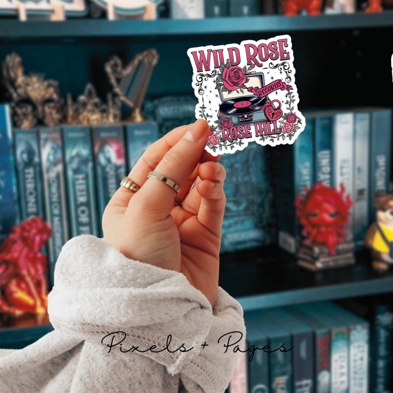 Wild Rose Records Sticker- Wild Love Bookish Sticker, Romance Book ...