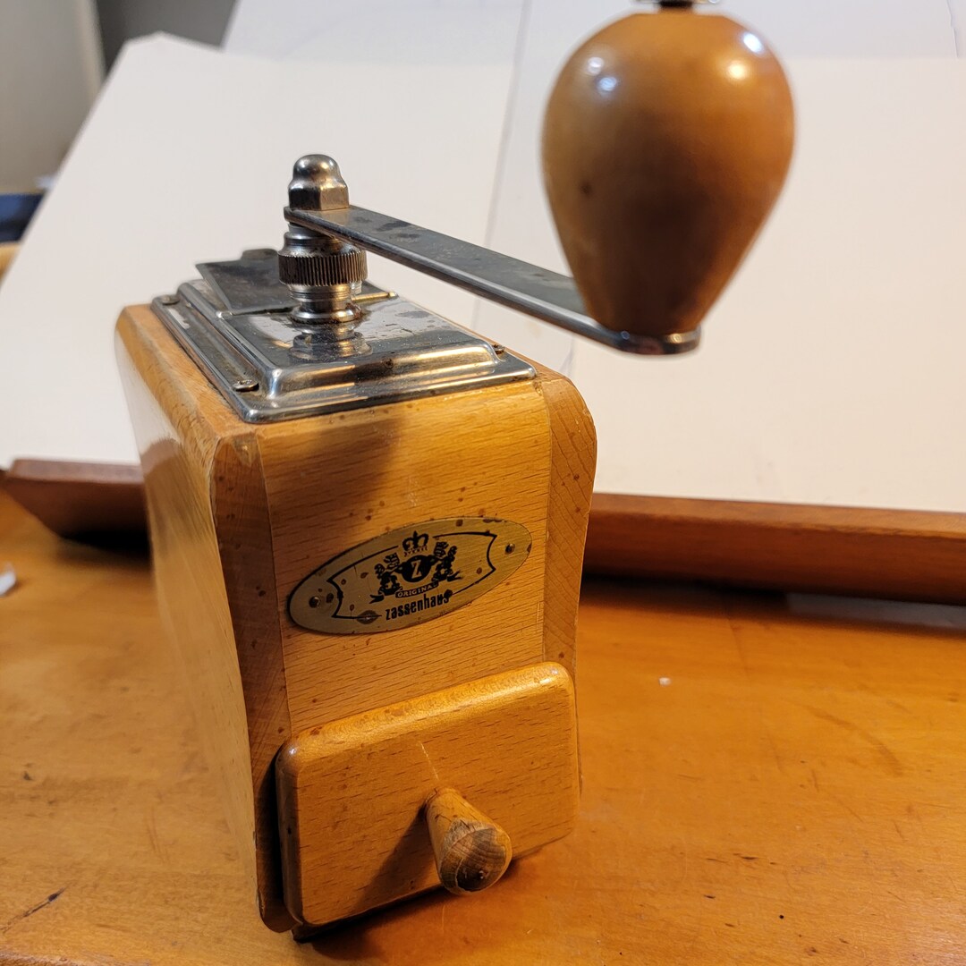 Vintage Wood Coffee Grinder, Antique Coffee Grinder, Primitive Coffee ...