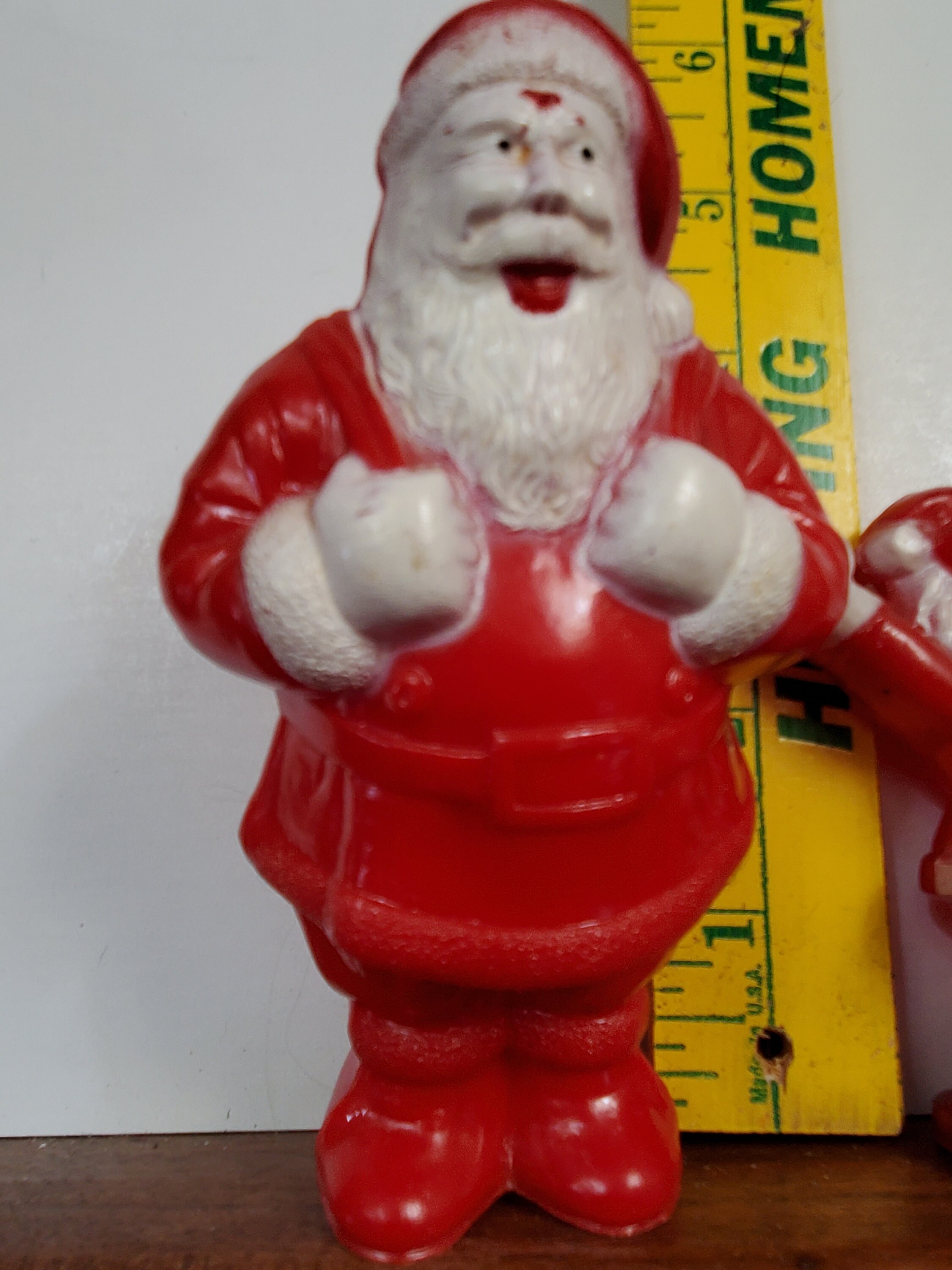 Vintage hard plastic Santa Claus ornaments vintage santa | Etsy