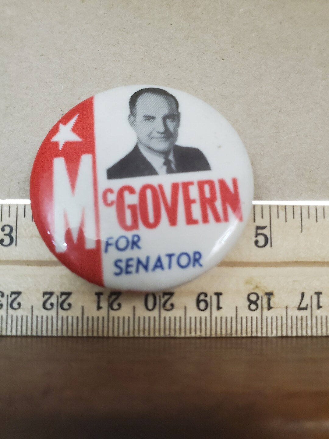 McGovern For Senate pinback, McGovern pin, Mcgovern Senate campaign ...