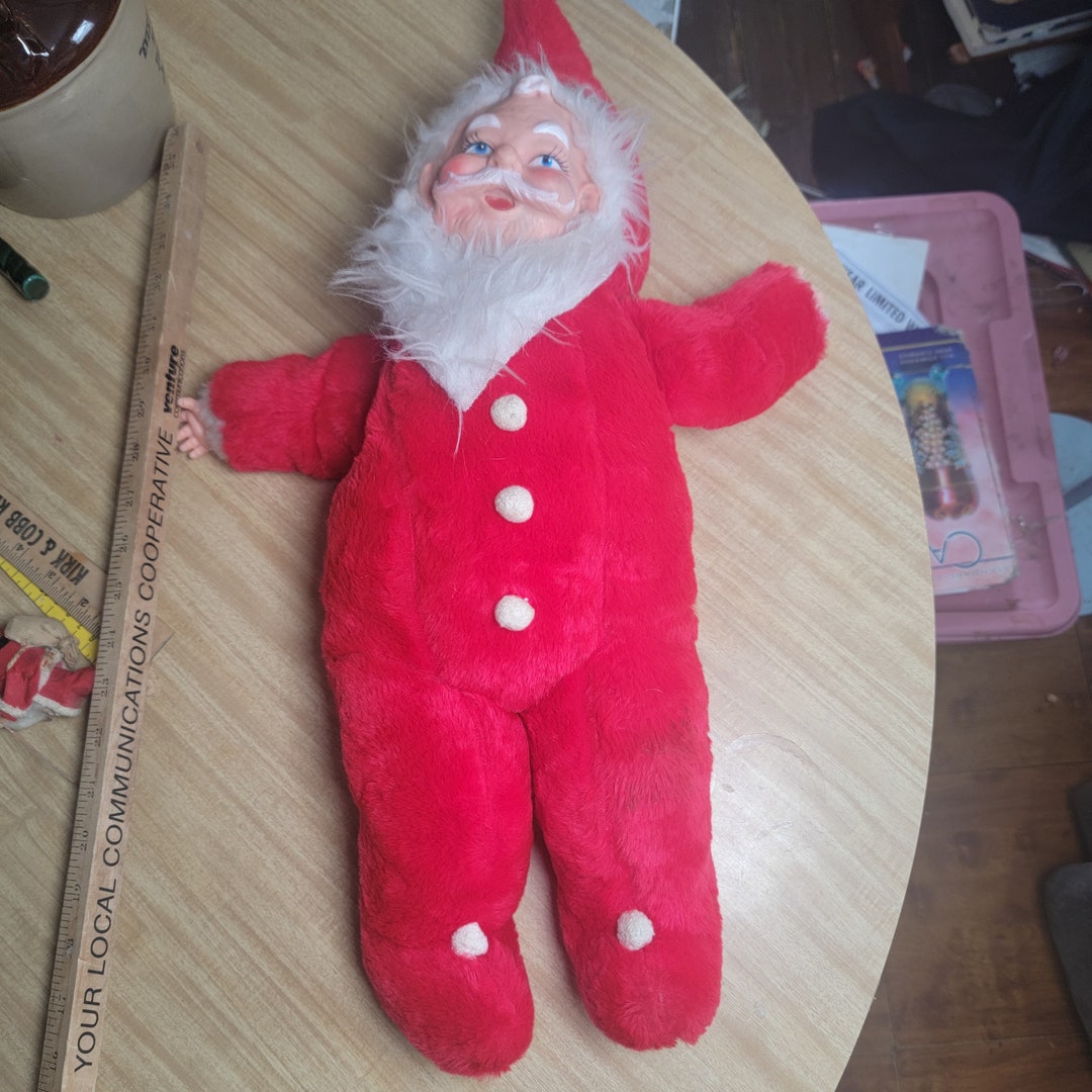 Vintage Santa, Stuffed Santa, Vintage Stuffed Santa Toy, Old Santa ...
