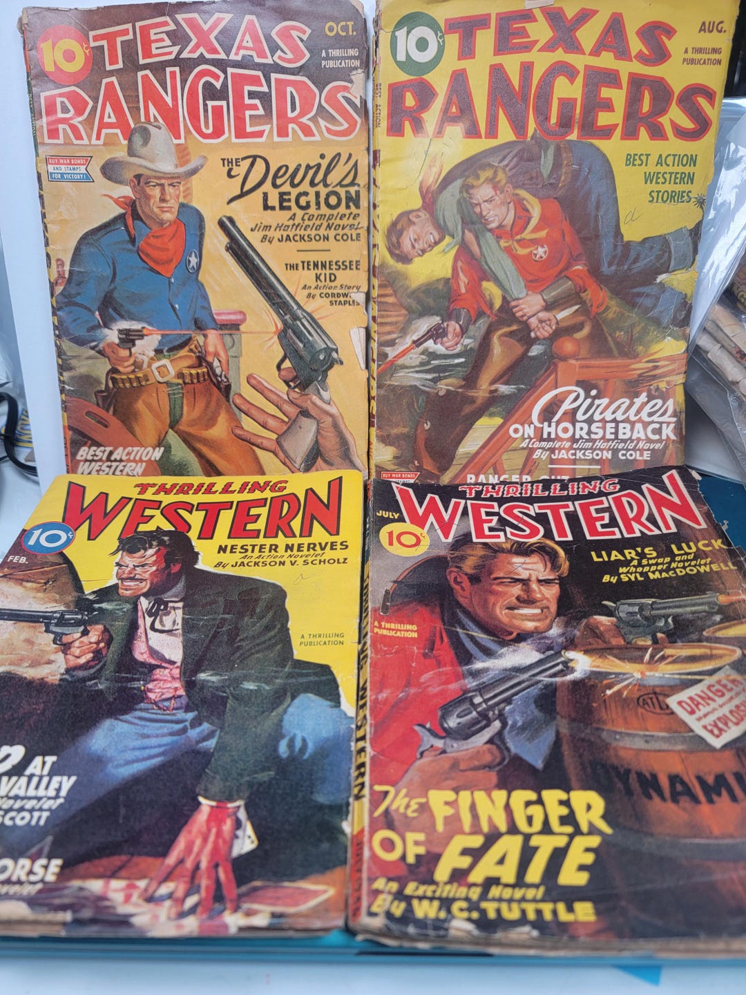 Western Pulp Fiction Magazine Lot, Western Magazines, Forties Pulp ...