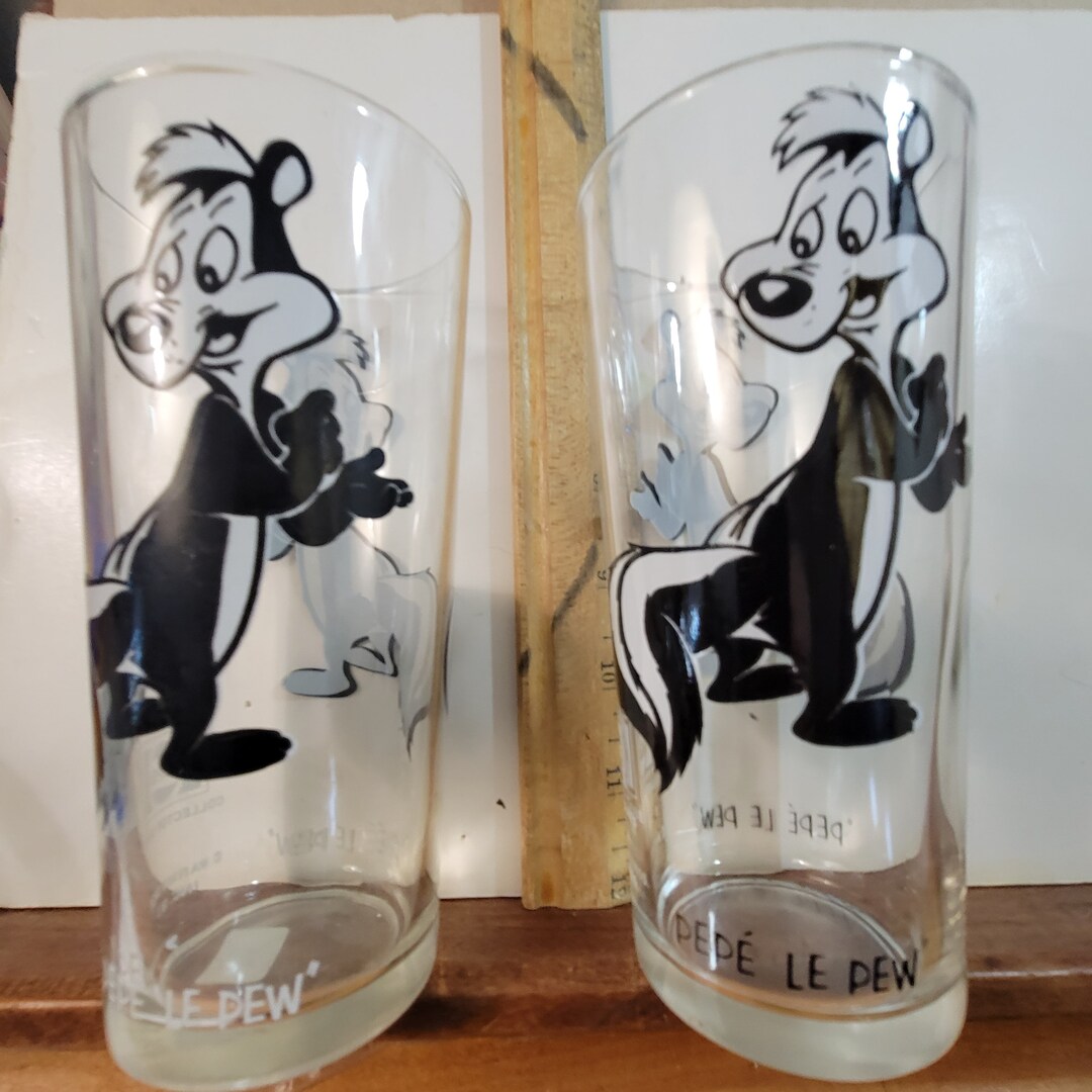 Pepsi Looney Tunes Collector Glasses, Pepe Le Pew Glass, Old Pepsi ...