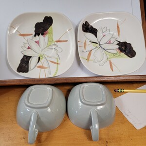 Red Wing Lotus Cup and Saucer, Red Wing Pottery Cups, Red Wing Plates ...