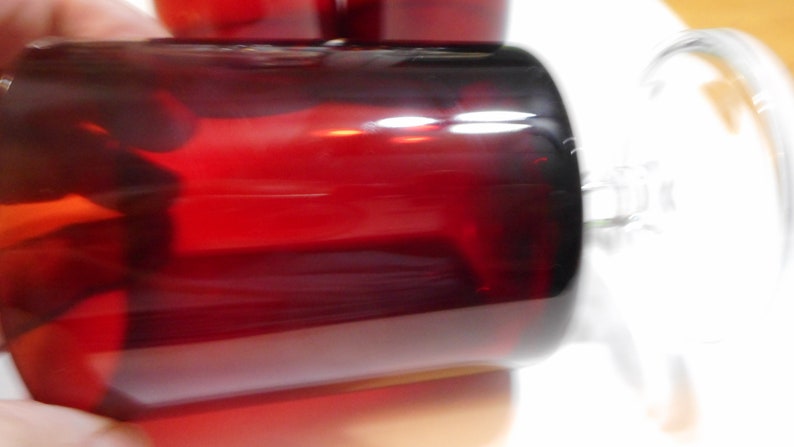 Vintage Ruby Stem Four Ruby Cordial Glass. Ruby Wine Glass - Etsy