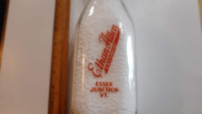 Ethan Allen Milk Bottle, Essex Junction Vermont Dairy, Ethan Allen ...