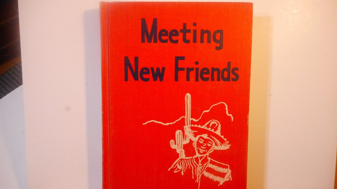 Meeting New Friends School Book, Vintage School Book, Old School Book ...