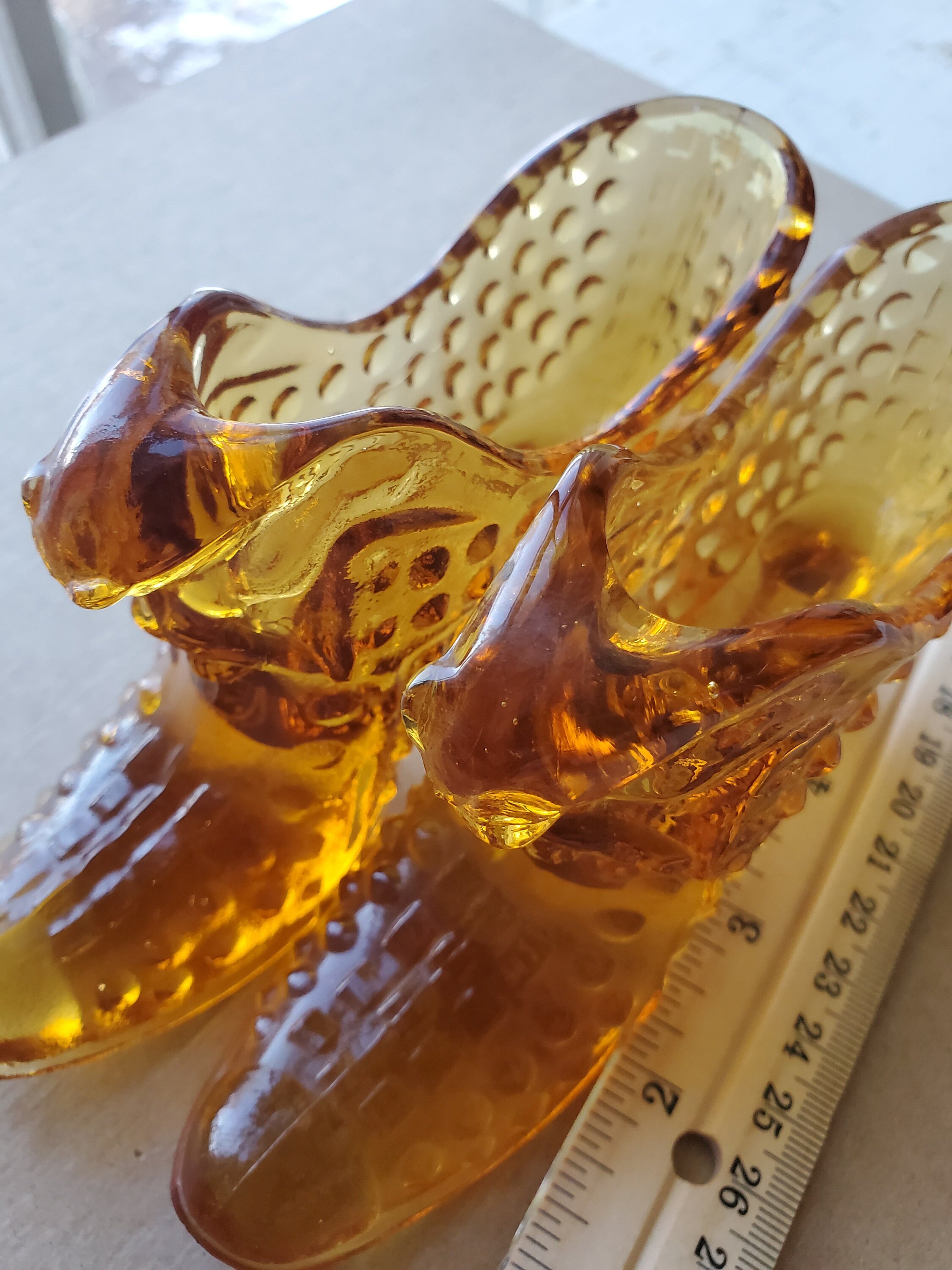 Vintage Fenton Cat Hobnail Boot, Fenton Hobnail Shoe, Fenton Amber ...