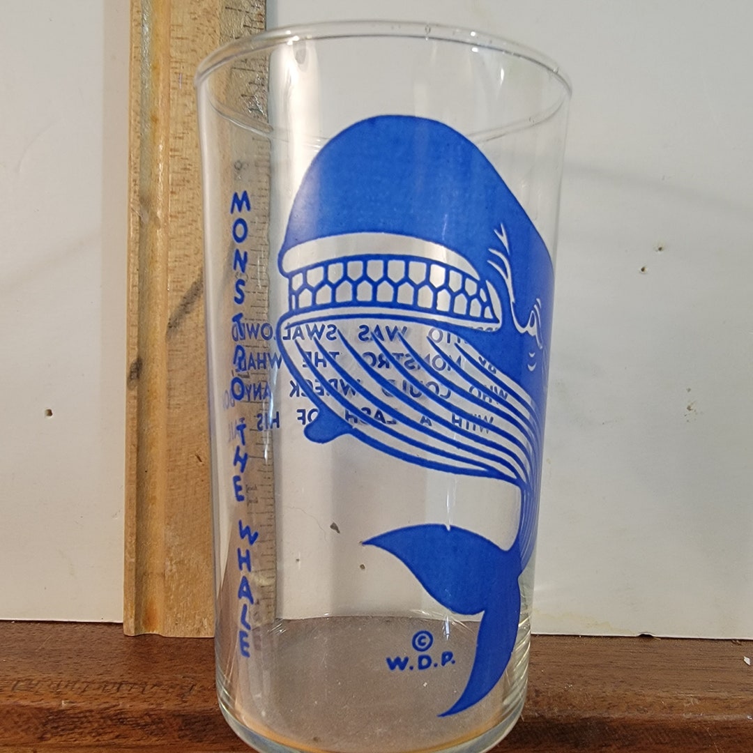 Childs Cartoon Glass, 1940 Disney Glass, Vintage Kids Glass, Monstro ...