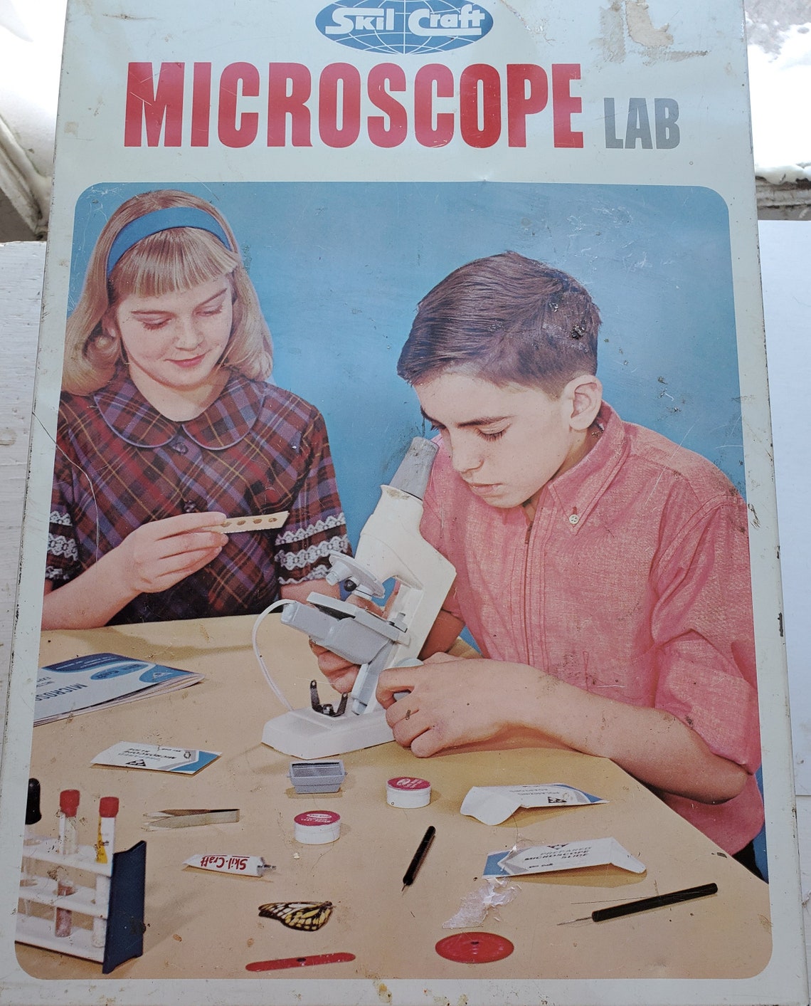 Vintage Heavy Toy Microscope, Vintage Kids Microscope, Skill Craft Toy ...