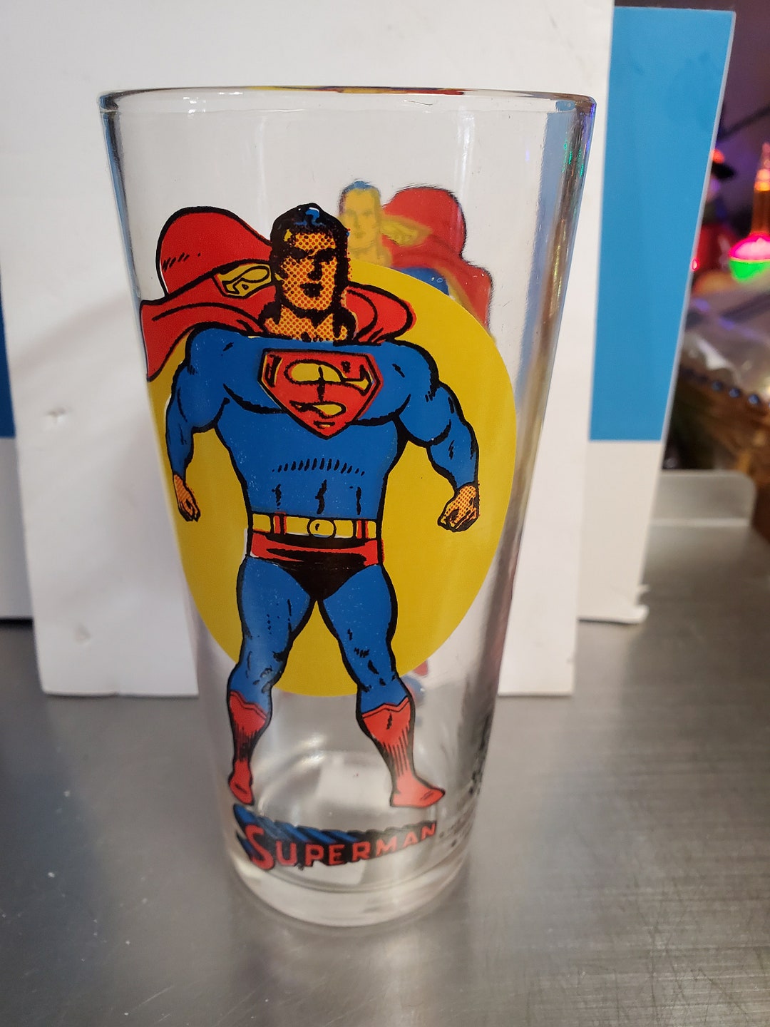 Pepsi Superheroes Glass, NPP Moon Superhero, Superman Moon Superhero ...