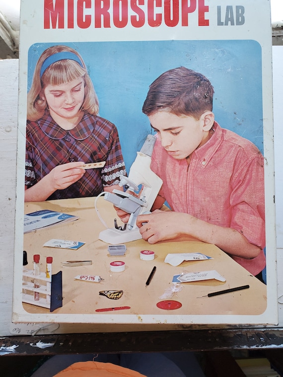 Vintage heavy toy Microscope vintage kids microscope Skill | Etsy