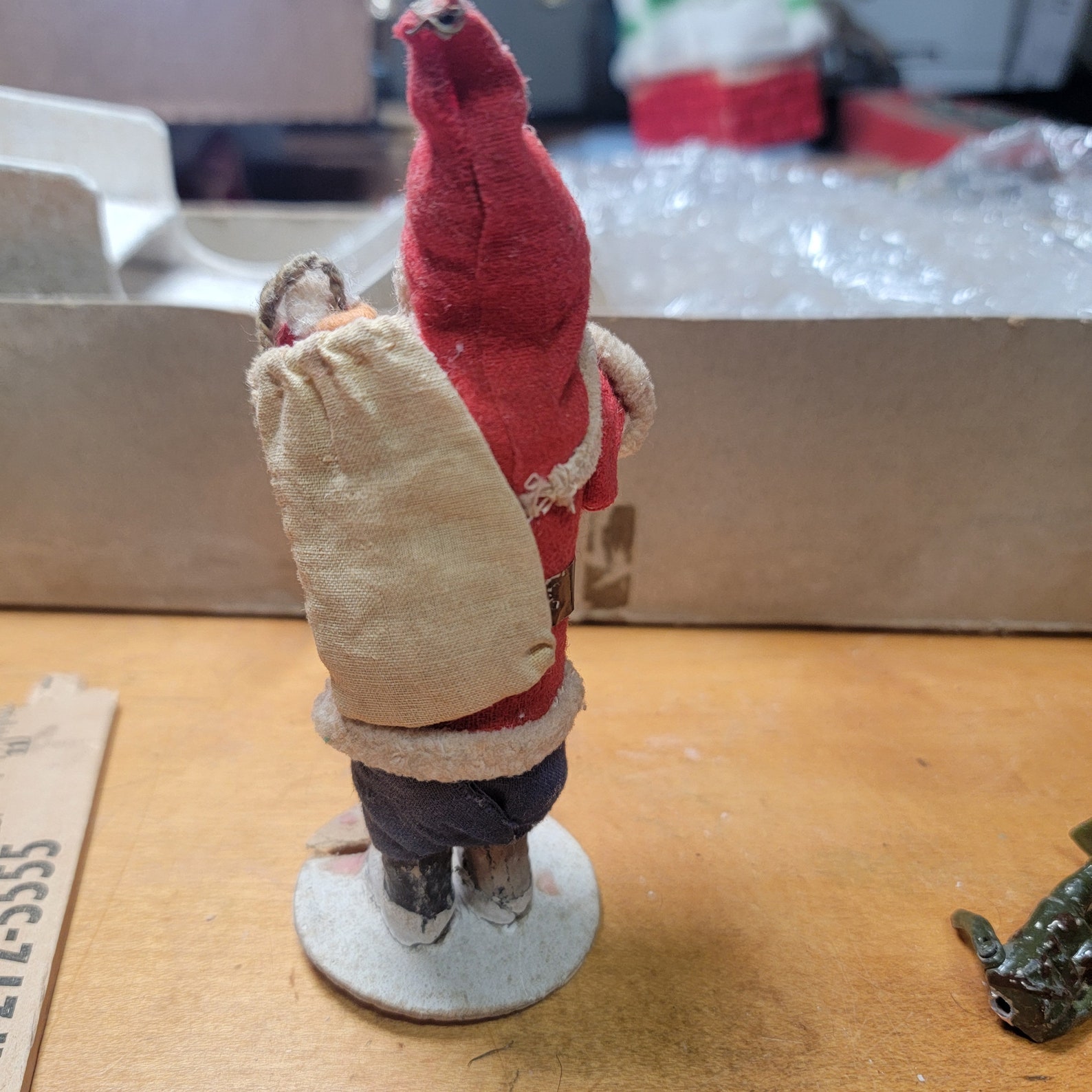 Antique Made in Japan Santa Standing, Antique Santa With Composition ...