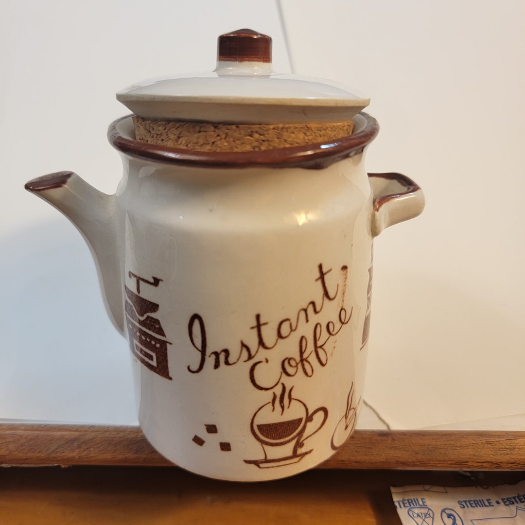 Vintage Ceramic Instant Coffee Pot, Vintage Ceramic Coffee Pot, Instant ...
