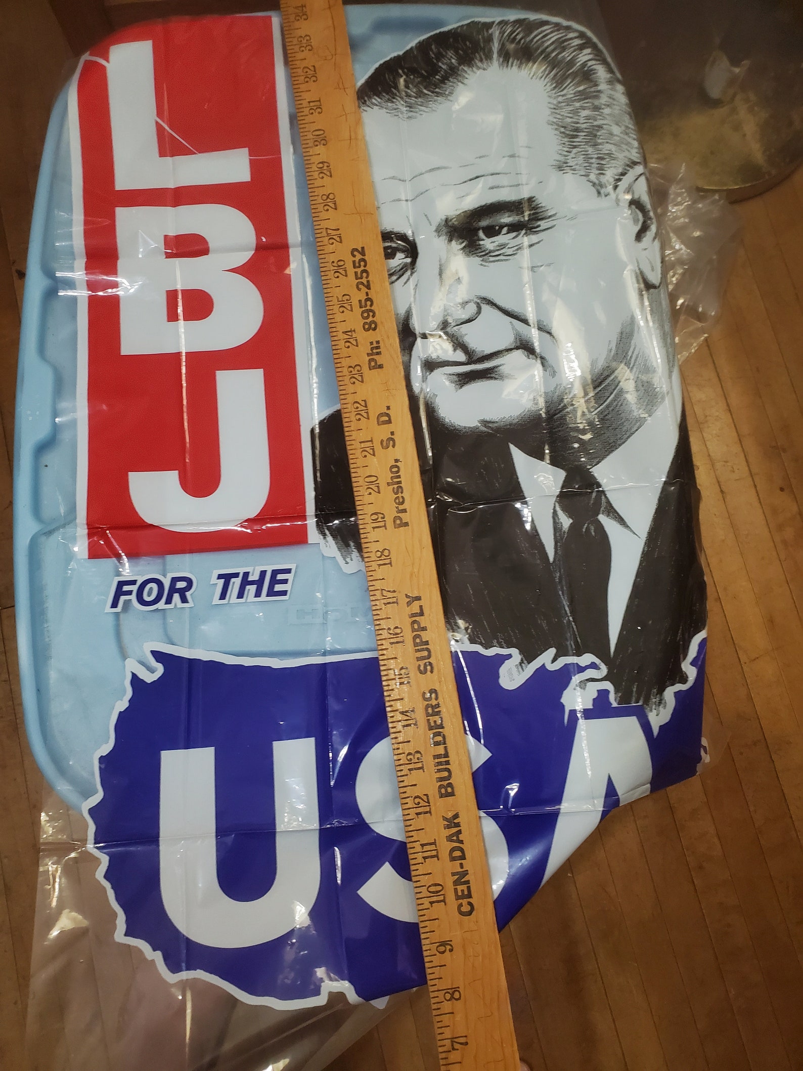 LBJ campaign poster President Johnson plastic campaign | Etsy