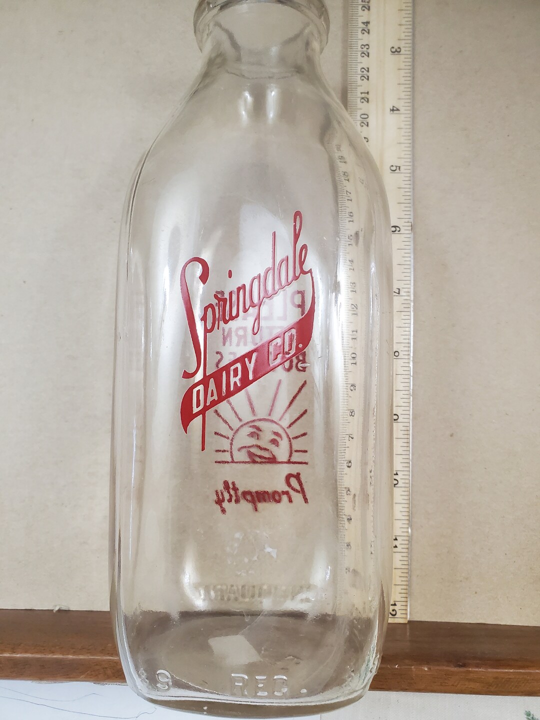 Springdale Dairy Company Milk Bottle Springdale Milk Bottle - Etsy