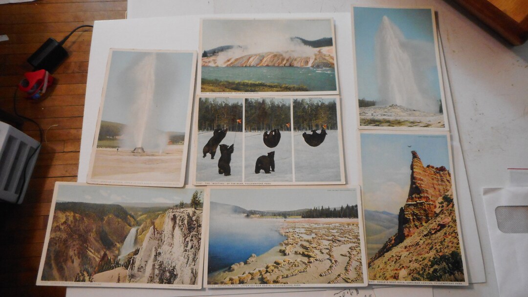 Vintage Yellowstones Postcards, Vintage Post Cards, Scenic Postcards ...
