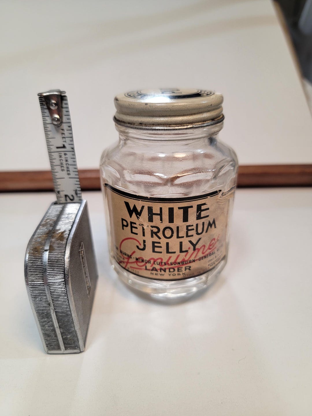 Vintage White Petroleum Jelly Medicine, Druggist Bottle, Vintage Drug ...
